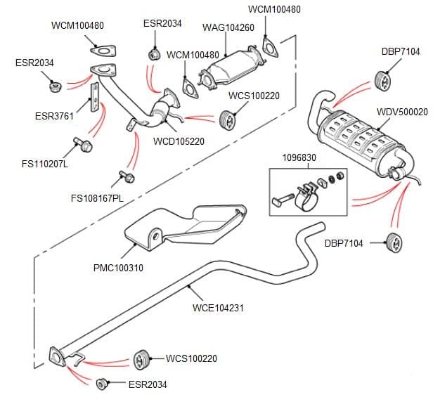 20 Tcie 8v Diesel Exhaust System To VIN YA999999