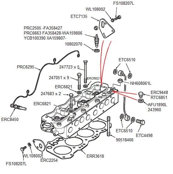 25NA Cylinder Head Components