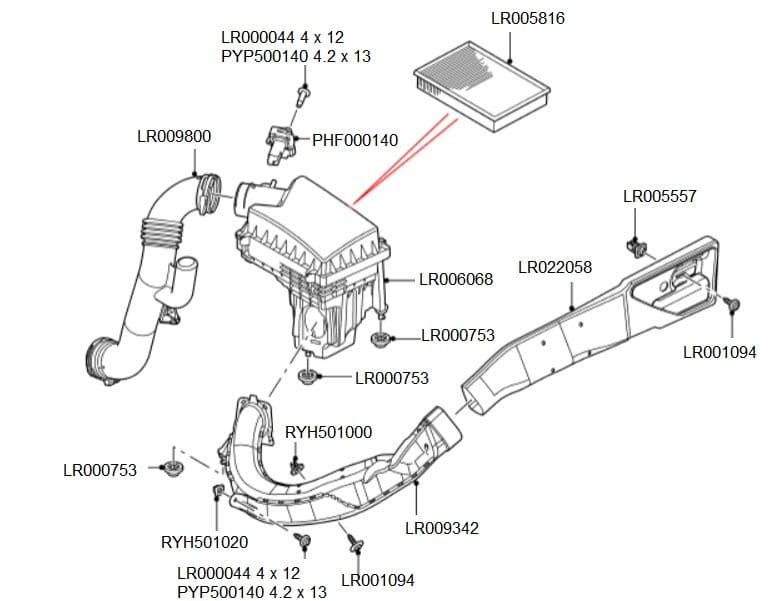 32 Air Intake Filter Sensors & Pipes