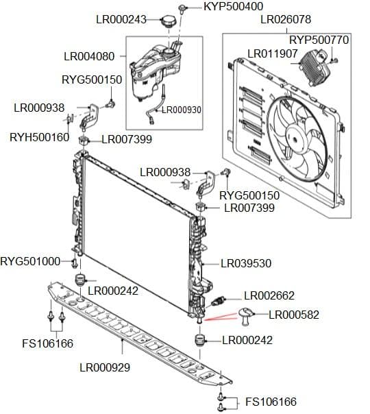 32 Radiator Fan & Header Bottle