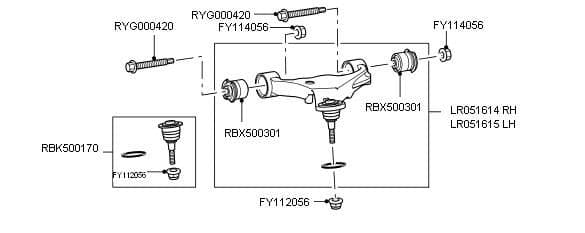 Front Upper Arms & Fittings