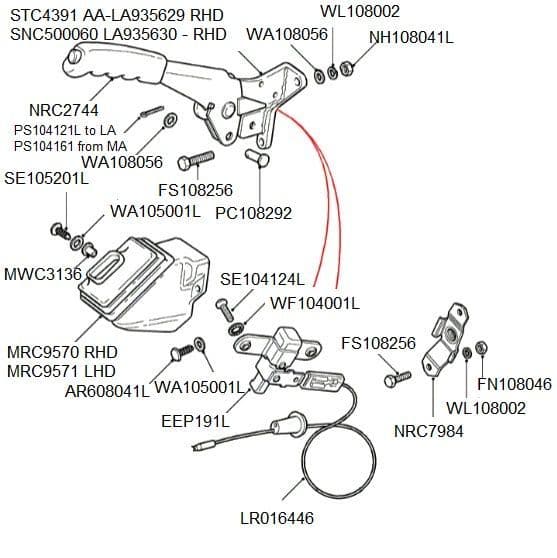 Hand Brake Lever & Switch