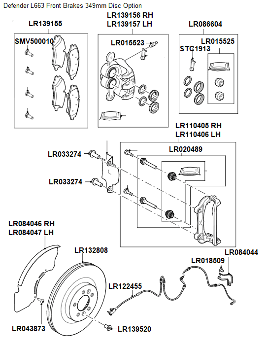 Front Brakes 349mm Disc Option
