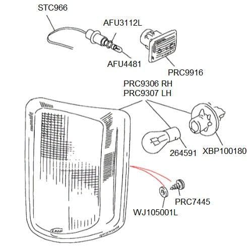 Front Indicators and Bulbs to VIN LA081991
