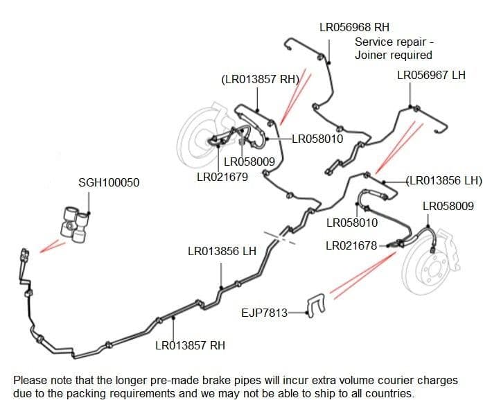 Rear Brake Hoses and Pipes