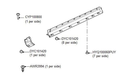 Sill Panel Exterior Trim & Side Tube Fixings