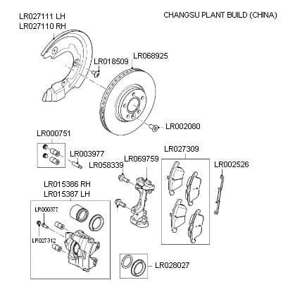 Front Brake Pads Discs & Calipers Changsu built from VIN EG000001 ...