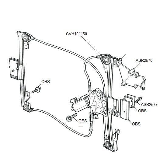 Rear End Door Window Regulator