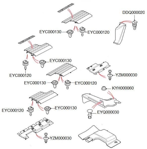 Interior Sill Panel Clips