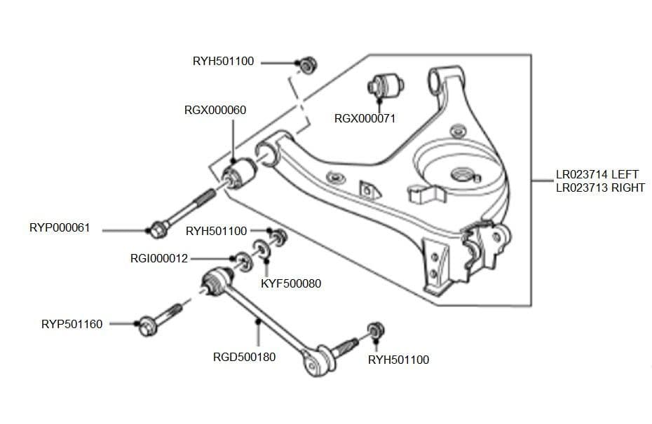 Rear Suspension Lower Arms & Toe Links