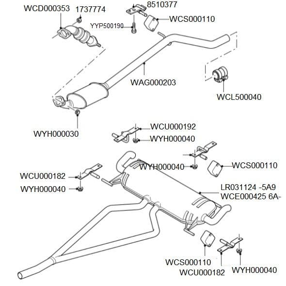 30 TD6 2002-06 EXHAUST SYSTEM