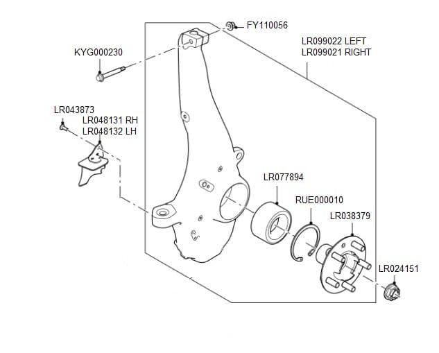 Front Suspension Hub Carrier & Bearing