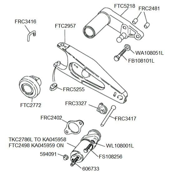 LT77 CLUTCH RELEASE MECHANISM 4 CYL DISCOVERY 1