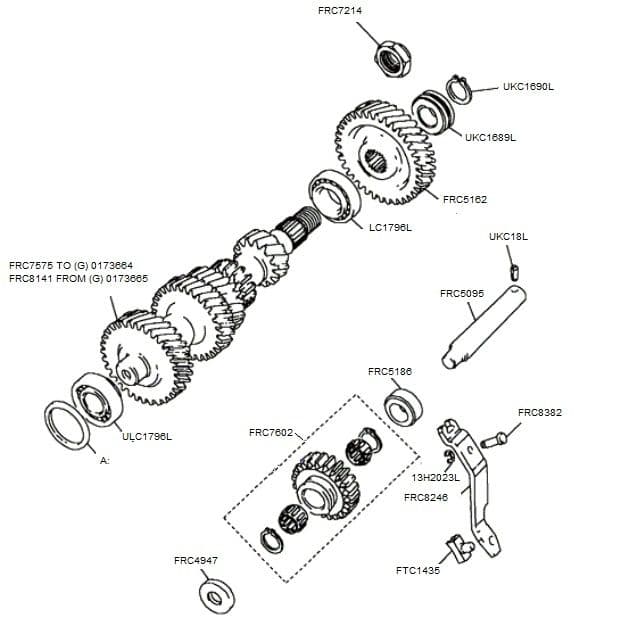 LT77 TRANSMISSION LAYSHAFT TO SUFFIX E