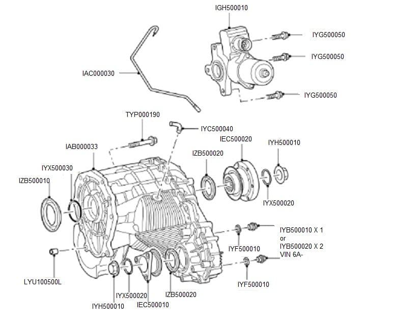 TRANSFER BOX FOR 5 SPEED MODELS NV225