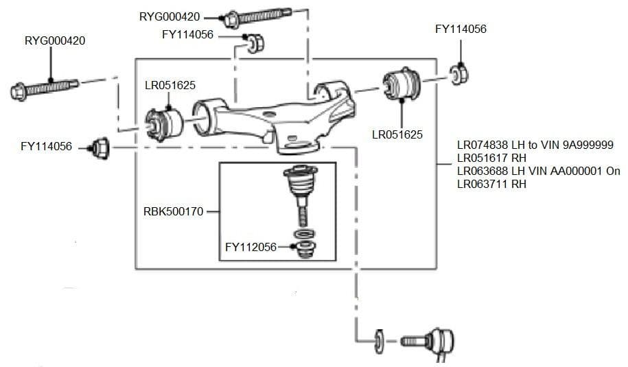 Front Upper Arms & Fittings