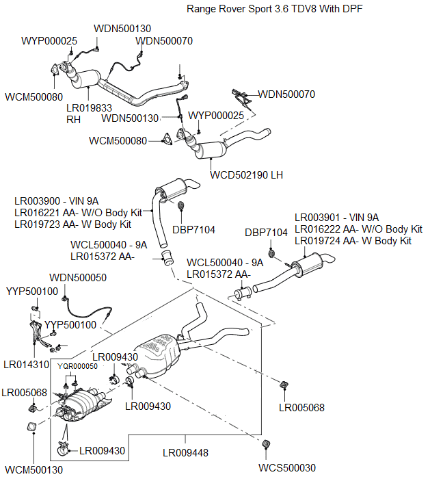 Exhaust System 36 TDV8 With DPF