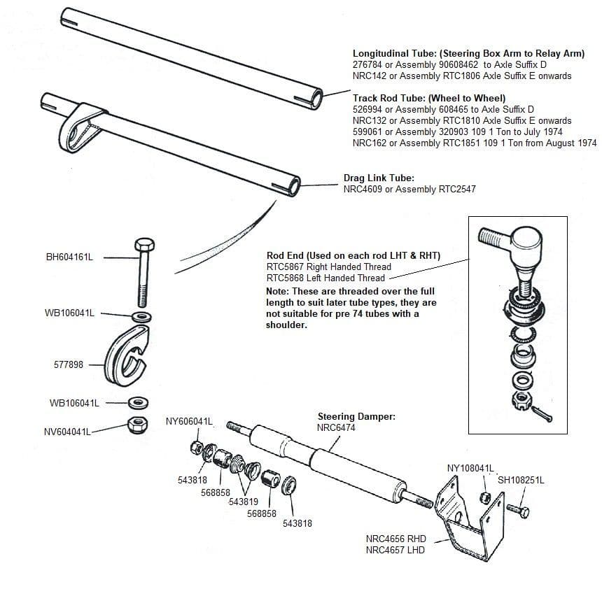 Steering Damper Link Rods & Ends