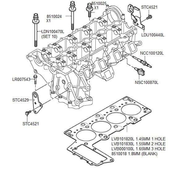 Td4 Cylinder Head Components