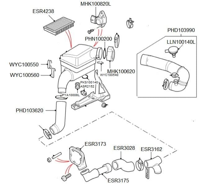 Td5 Air Cleaner & Sensors - Defender