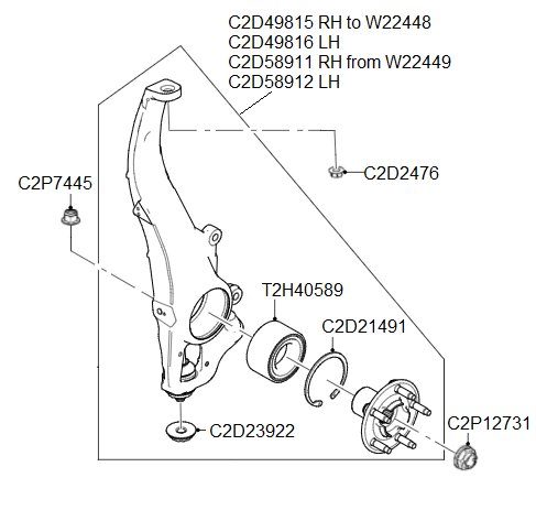 Front Hub Carrier AWD