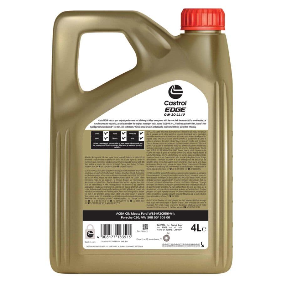 15CC96 Castrol Edge C5 0W/20 5 Litre STJLR035006
