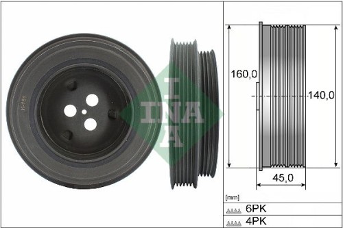 JDE4845 Crankshaft Pulley