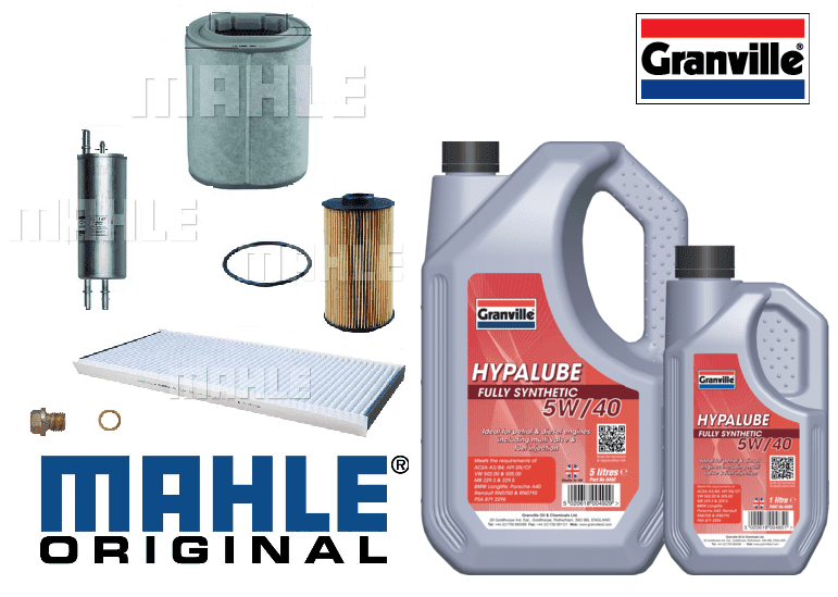 KIT115A Mahle Filter Kit with Granville Oil Range Rover L322 44 Petrol ...